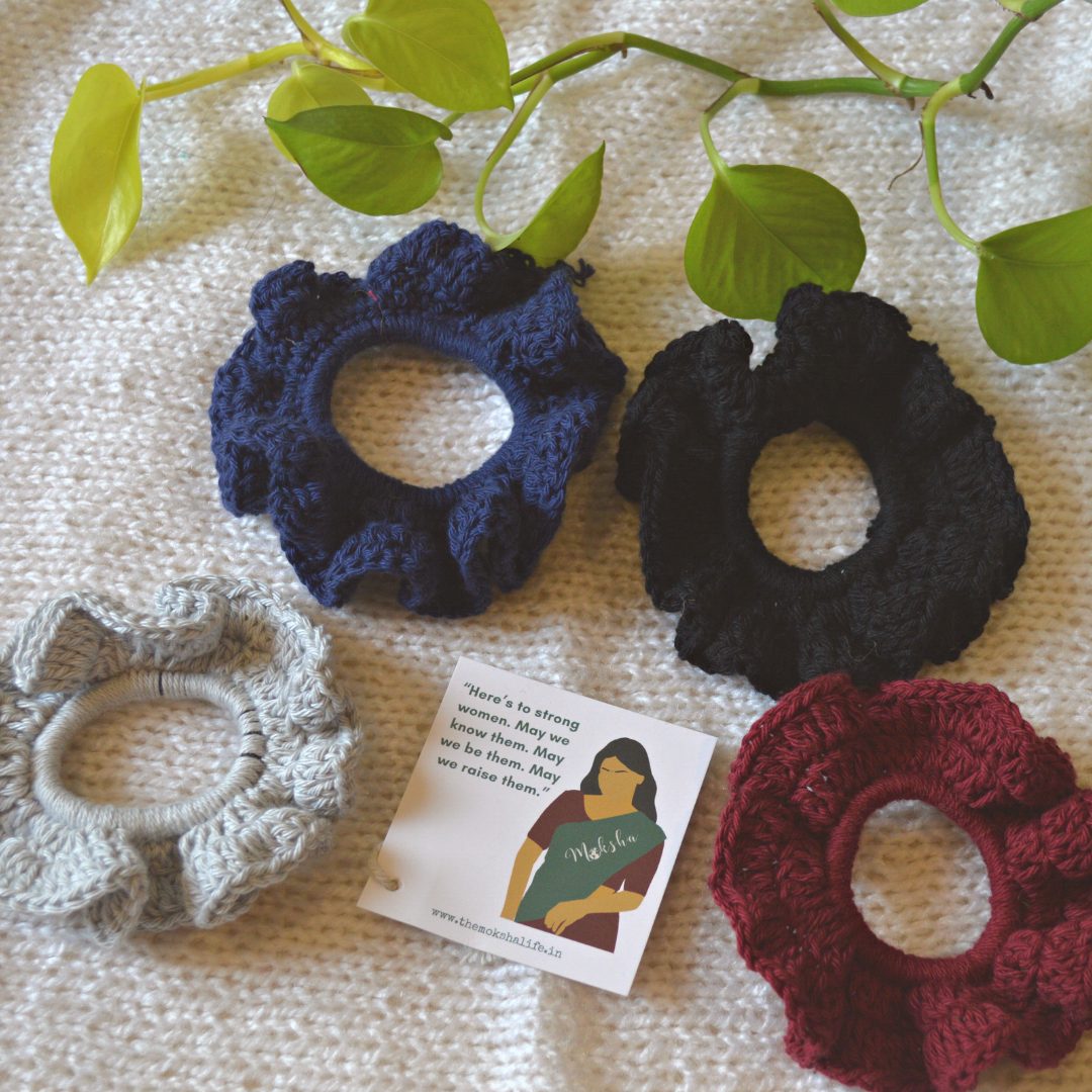 Hand Crafted Crochet Scrunchies - Moksha