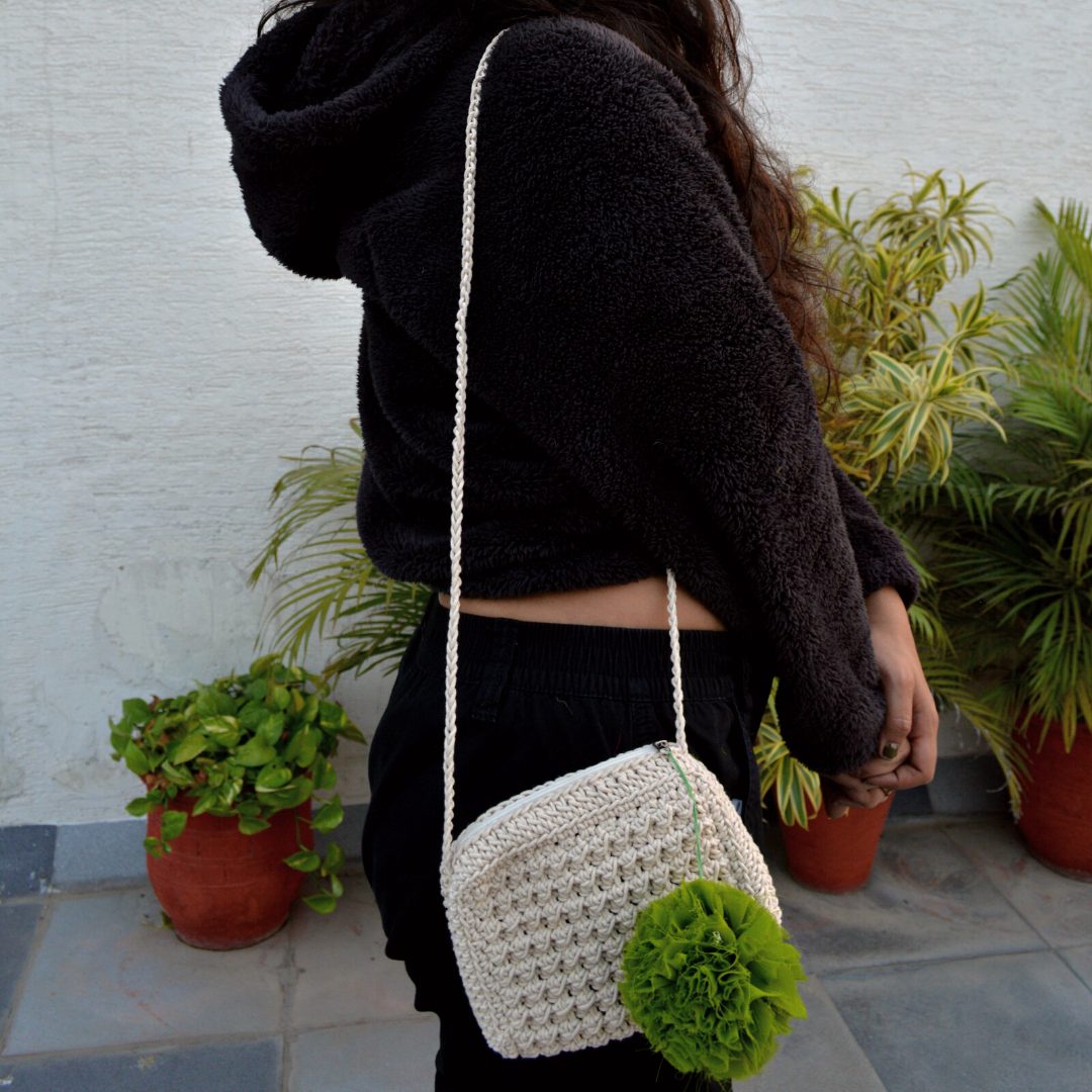 Handmade Macrame Box Bag - The Pavitra Collection - Moksha